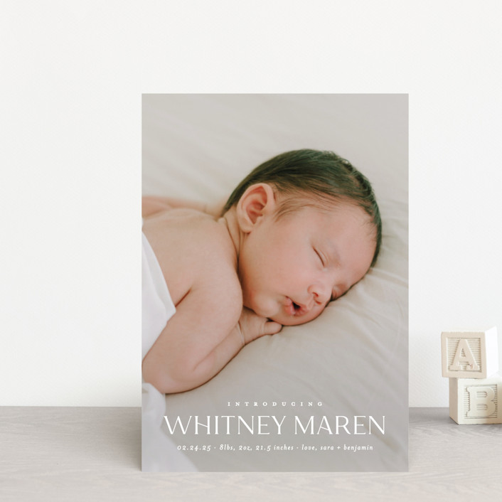 Baby Classic Birth Announcement Postcards by Carolyn MacLaren | Minted