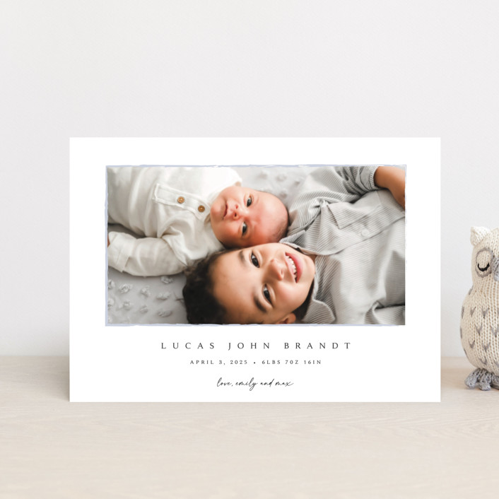 Border Birth Announcement Postcards by Kasia Labocki | Minted