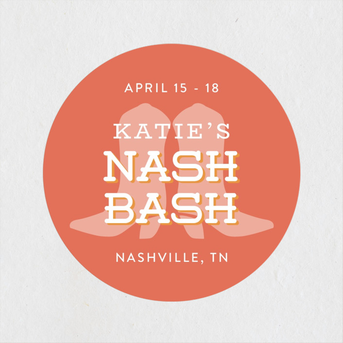 Nash Bash Bachelorette Party Favor Stickers by Cindy Reynolds | Minted