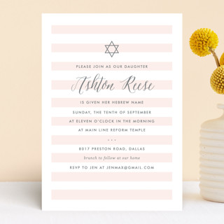 Sleek Bris and Baby Naming Invitations by Lauren C... | Minted