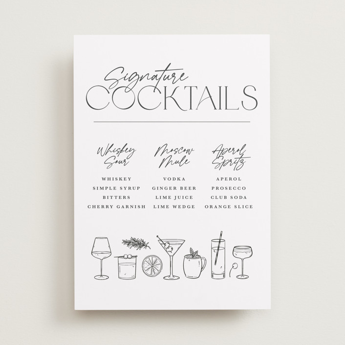 Libations Bar Signs by Kristen Smith | Minted