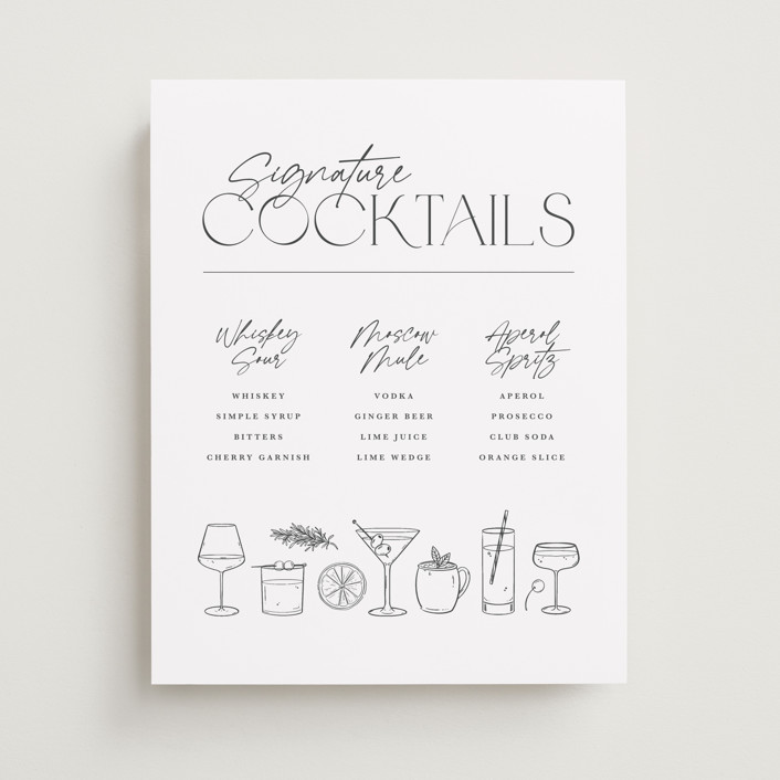 Libations Bar Signs by Kristen Smith | Minted
