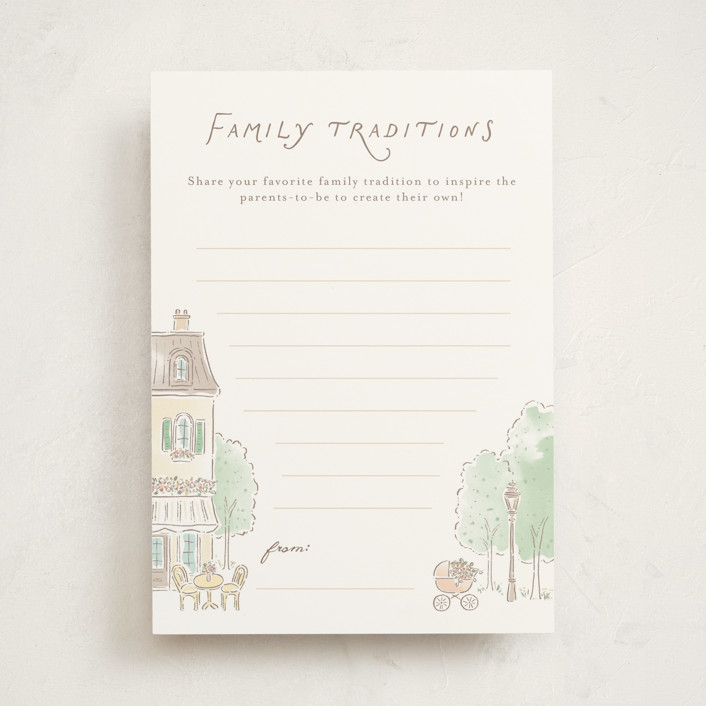A day in Paris Baby Shower Activity Cards by Jennifer Wick | Minted