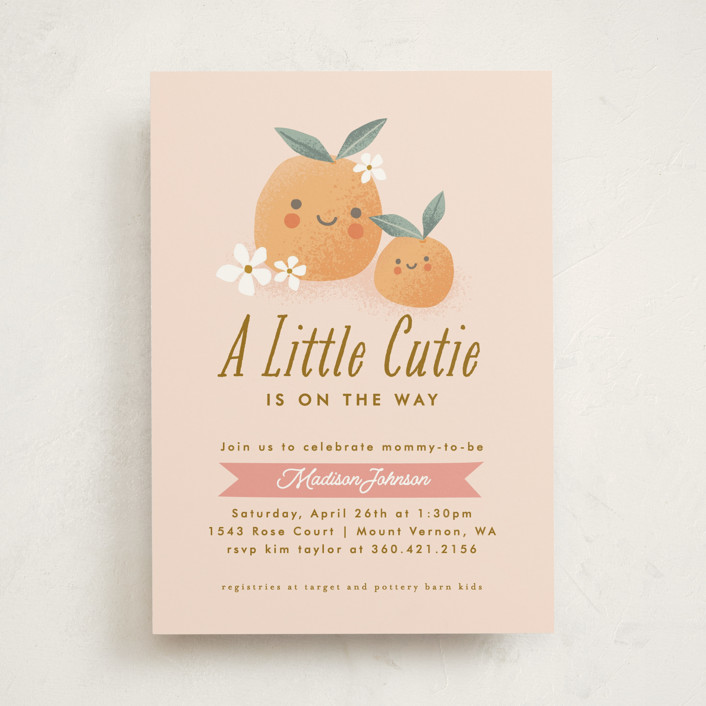 little cutie oranges Baby Shower Invitations by Karidy Walker | Minted