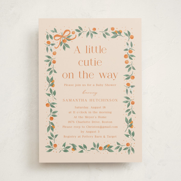 Cutie Frame Baby Shower Invitations by frau brandt | Minted