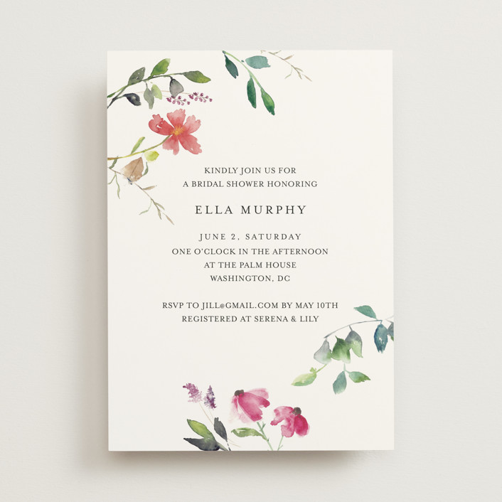 Spring Wildflowers Bridal Shower Invitations by Mere Paper | Minted