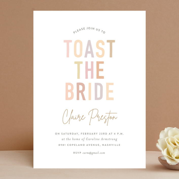 toast the bride Bridal Shower Invitations by Sara Hicks Malone | Minted