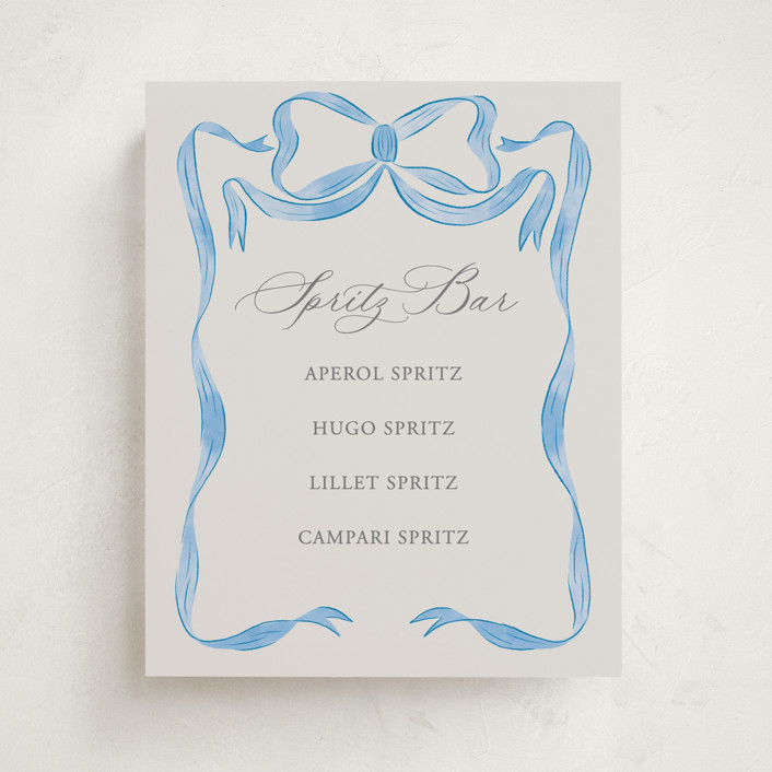 Vintage Bow Baby Shower Bar Signs by Lehan Veenker | Minted