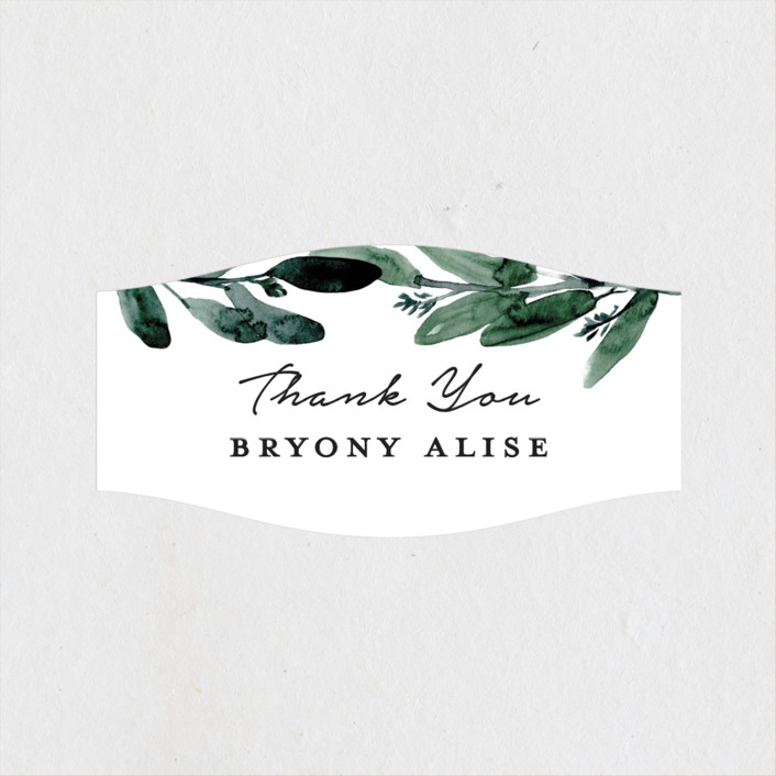 Gilded Eucalyptus Bridal Shower Favor Stickers by Lissabeth Anglin | Minted