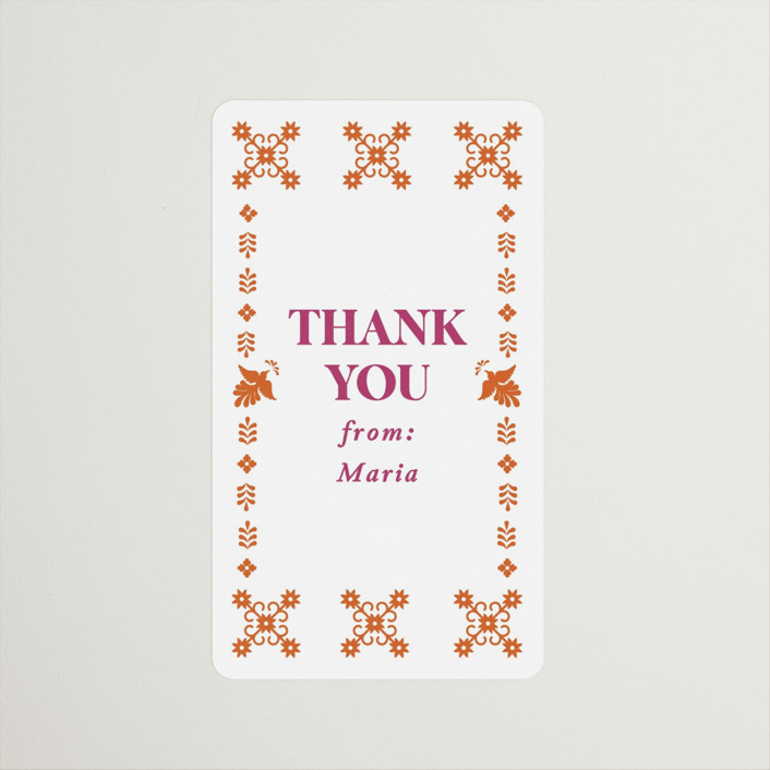 Let's Fiesta Bridal Shower Favor Stickers by Eva Tadros | Minted