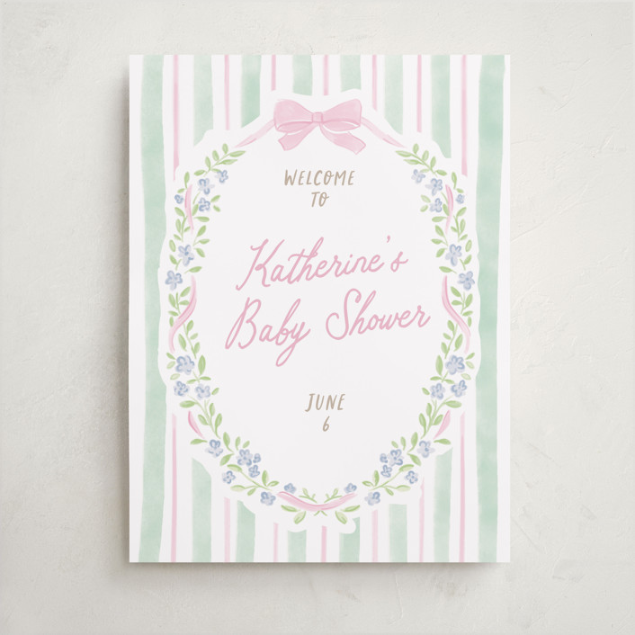 Little fleur Baby Shower Welcome Signs by Creo Study | Minted