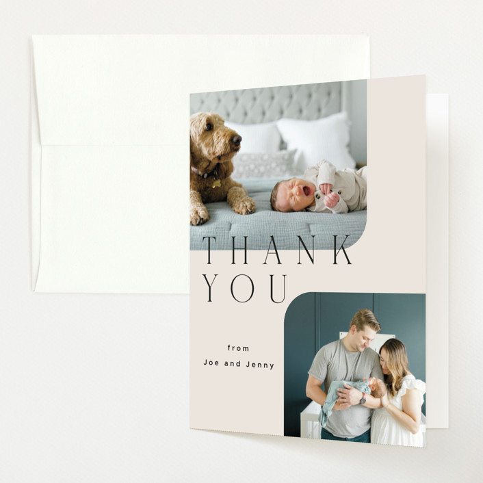 Happy Overlay Birth Announcement Thank You Cards by Kelly Schmidt | Minted