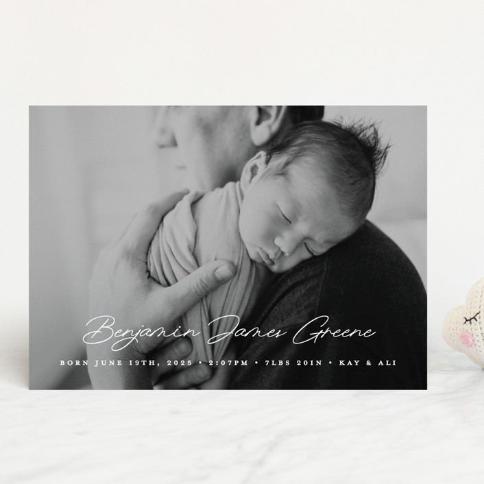 Handwriting Birth Announcements by Bethan | Minted