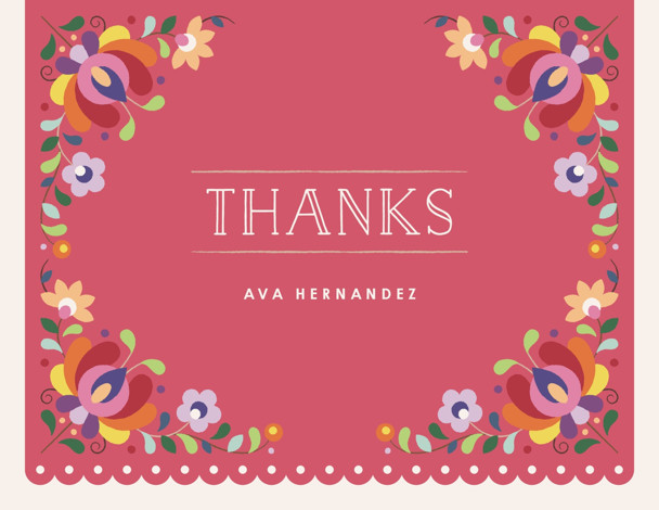 Botanical Banner Notecard (Thanks) Customizable Stationery by Amber ...