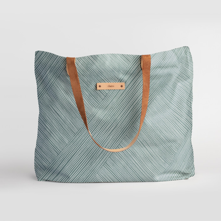 Line Wrap Carry-All Slouch Tote by Michelle Taylor | Minted