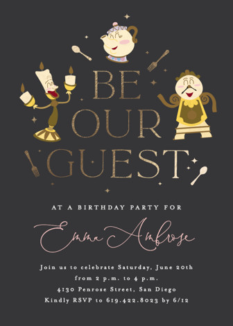 Disney's Beauty And The Beast Be Our Guest Foil-Pressed Children's ...