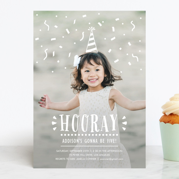 Confetti Pop! Children's Birthday Party Invitations by Oma N ...