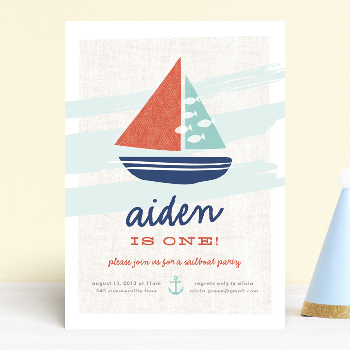 Regatta Race Children's Birthday Party Invitations by Carolyn MacLaren ...