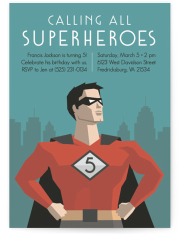 Calling All Superheroes Children's Birthday Party Invitations by ...