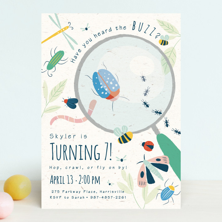 Buzzing Birthday Children's Birthday Party Invitations by Kiersten ...