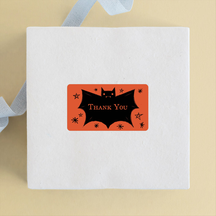 Spooky Bat Children's Birthday Party Stickers by Ani Somi | Minted