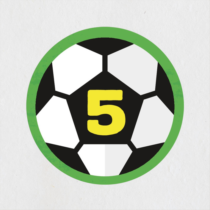 Soccer Children's Birthday Party Stickers by Kate Ahn | Minted