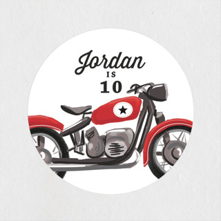 birthday rider Children's Birthday Party Stickers... | Minted