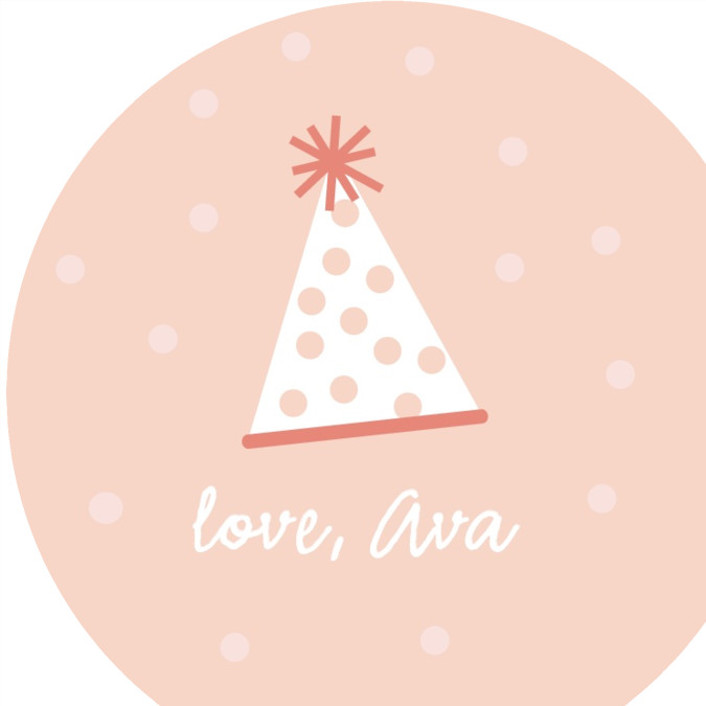 Pizza Party Hat Children's Birthday Party Stickers by Lauren Chism | Minted