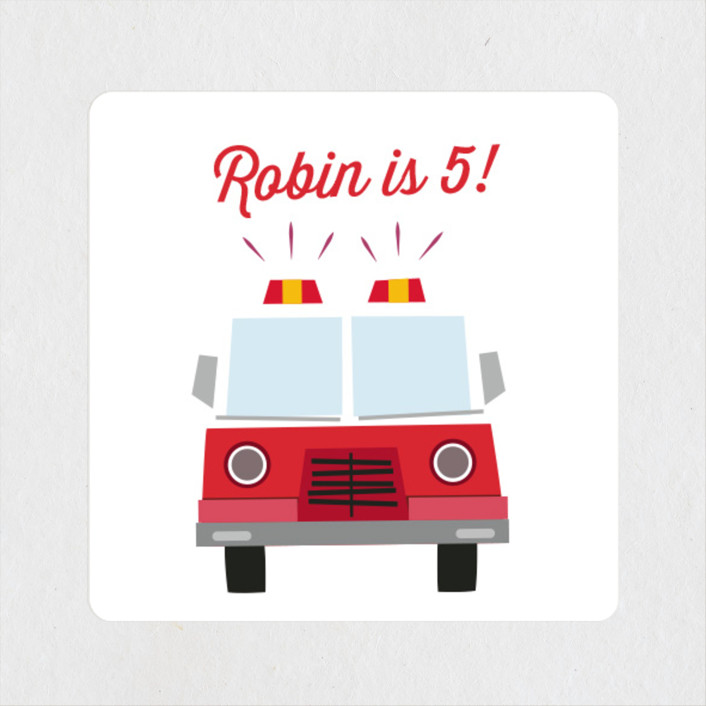 Engine Number Five Children's Birthday Party Stickers by Anna Elder ...
