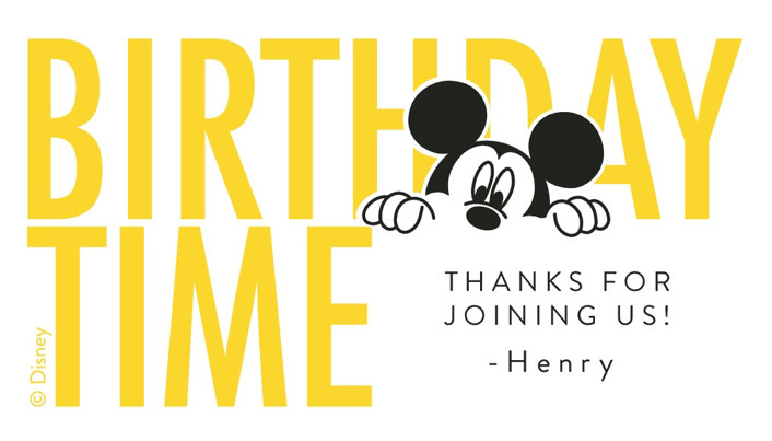 Disney's Mickey Mouse Birthday Fun Children's Birthday Party Favor Tags ...