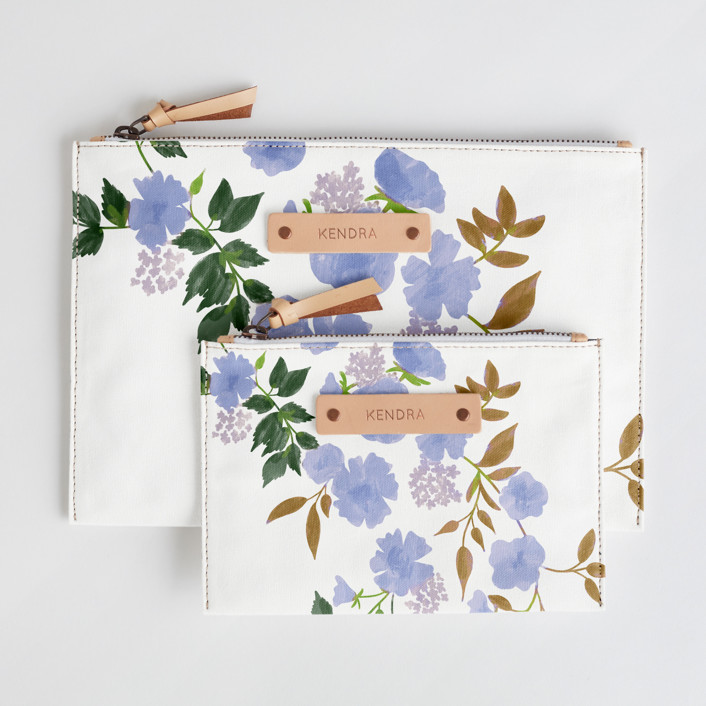 Botanical Cascade - Peri Catch-All Pouch Set by Erin German | Minted