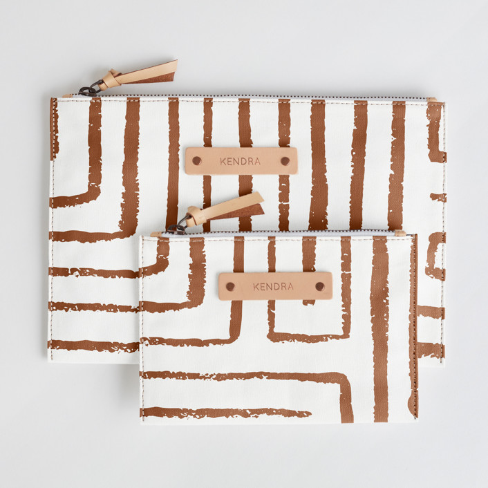 Taos - Rust Catch-All Pouch Set by Anna Elder | Minted