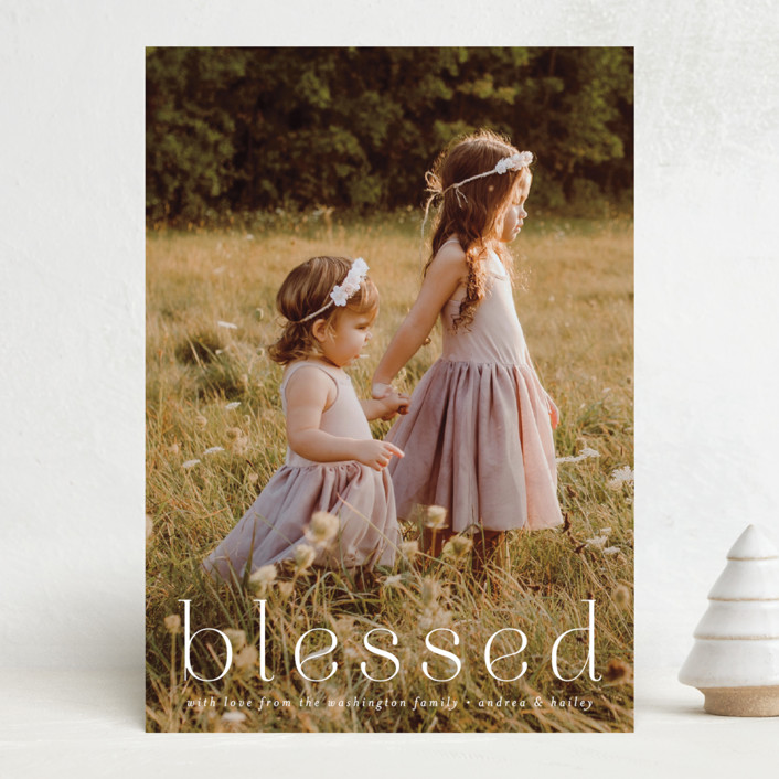 Beautifully Blessed Christmas Photo Cards by Ashley Iwafuchi | Minted
