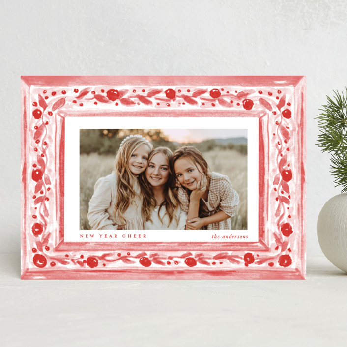 Decorative Vintage Frame Christmas Photo Cards by Lucrecia Caporale ...
