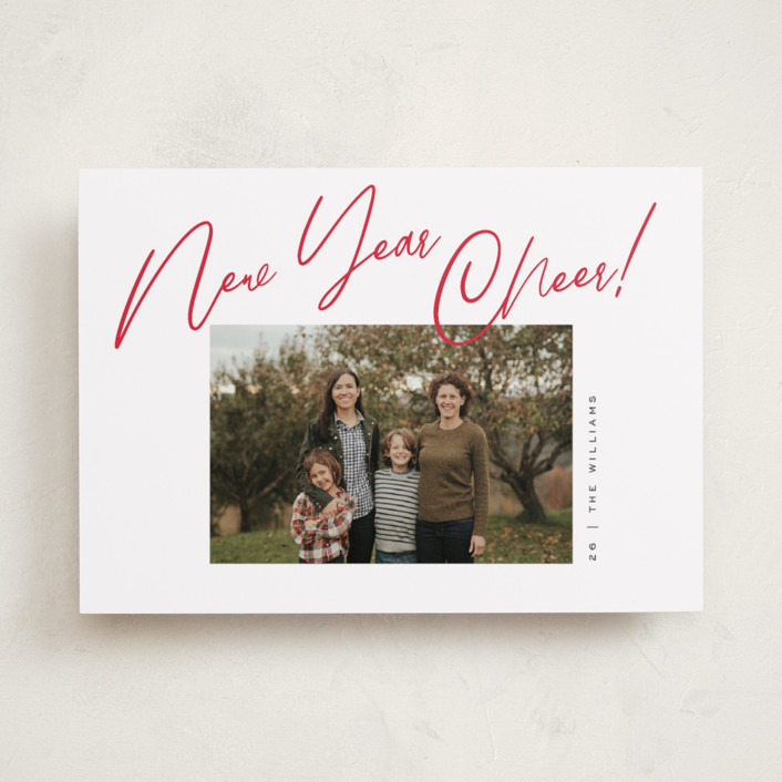 Joy the the World Scripted Christmas Photo Cards by Pixel and Hank | Minted