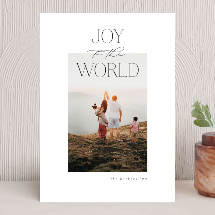 Minimalist Joy Christmas Photo Cards by Morgan Kendall | Minted