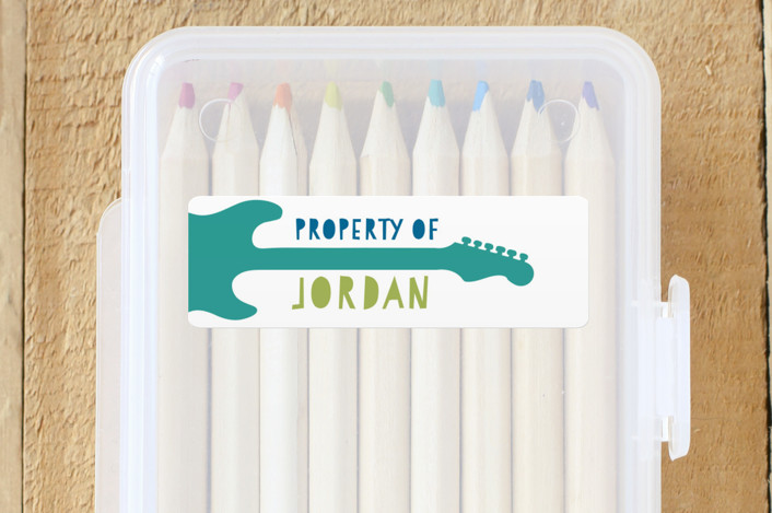 Modern Guitar Custom Name Labels by Kate Sorensen | Minted