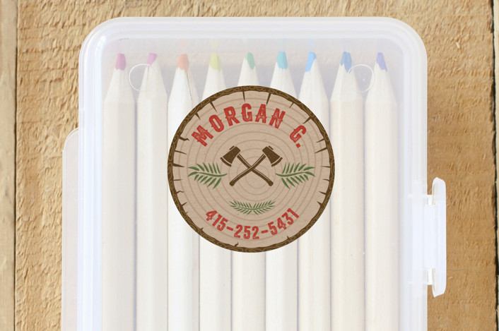Timber Custom Name Labels by Paper Sun Studio | Minted
