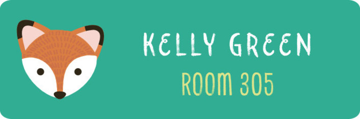 Red Fox Custom Name Labels by Shannon Chen of Four Wet Feet Studio | Minted