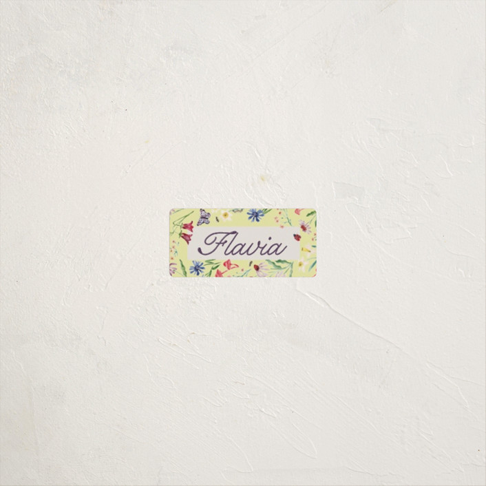Blooming Garden Custom Name Labels by Pati Cascino | Minted