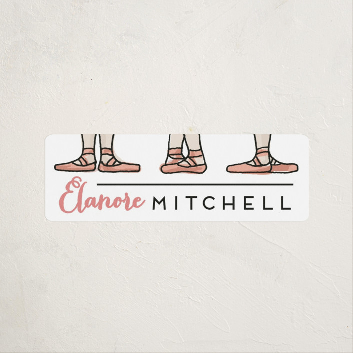 Ballet Feet Custom Name Labels by Shiny Penny Studio | Minted