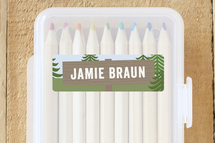 Camp Out Custom Name Labels by Annie Holmquist | Minted