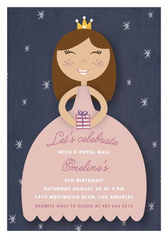 Royal Ball Children's Birthday Party Postcards by Giselle Zimmerman ...