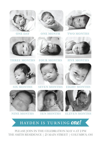 12 Months Children's Birthday Party Postcards by Katie Speelman | Minted