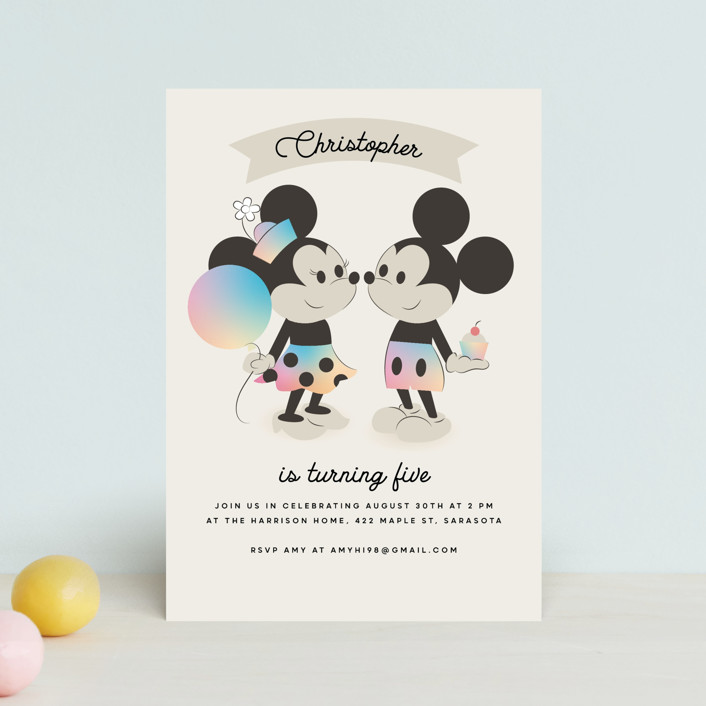 Disney's Mickey and Minnie Children's Birthday Party Postcards by Lori ...