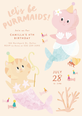 Merkitty Children's Birthday Party Postcards by Haley Warner | Minted