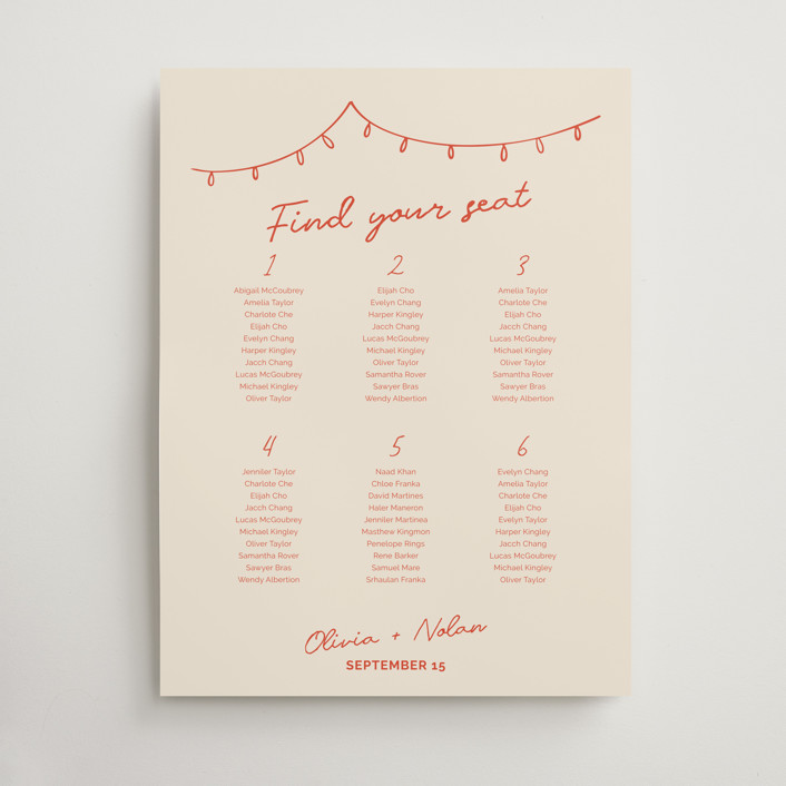 Party On! Custom Seating Charts by Zove Ahhh | Minted