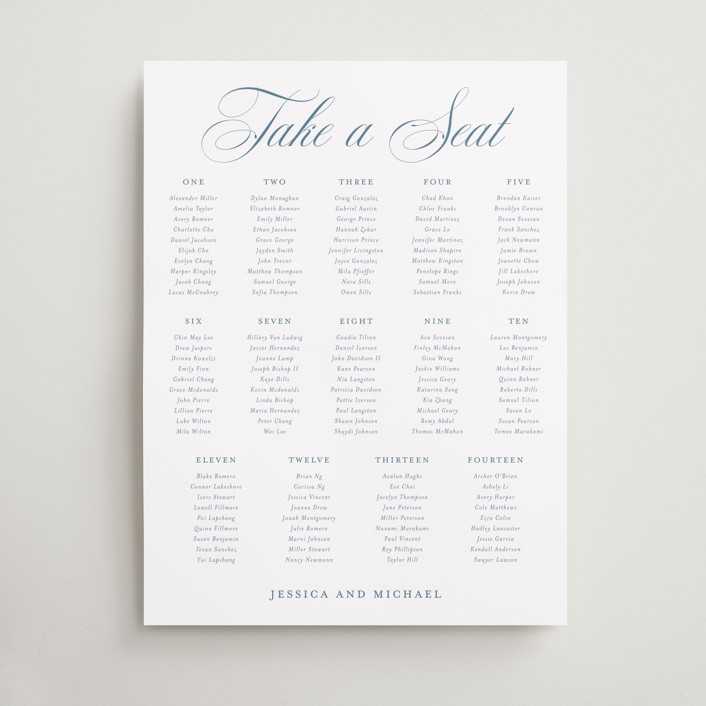 Empire Custom Seating Charts by Jennifer Postorino | Minted