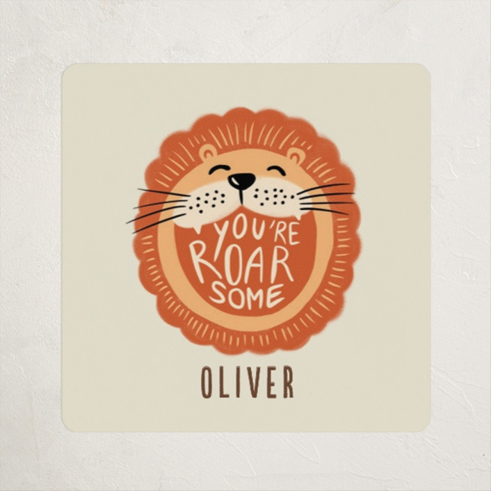 Lion says Roar Custom Stickers by iamtanya | Minted