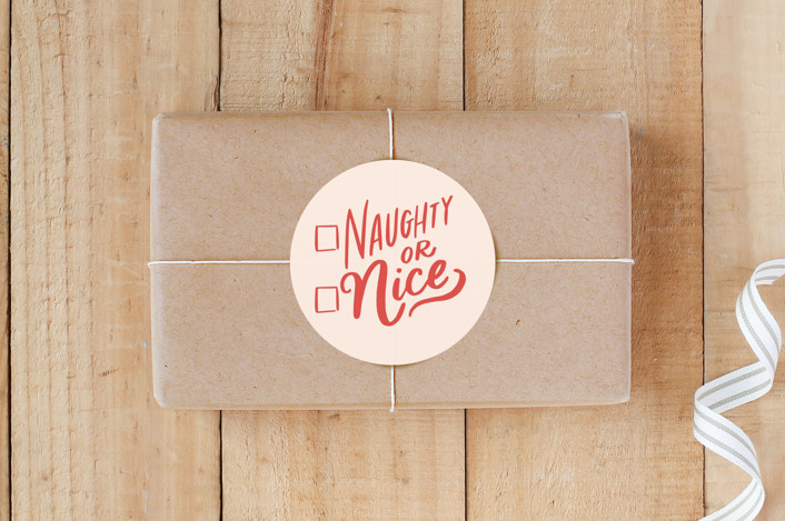 Naughty or Nice Custom Stickers by Alethea and Ruth | Minted